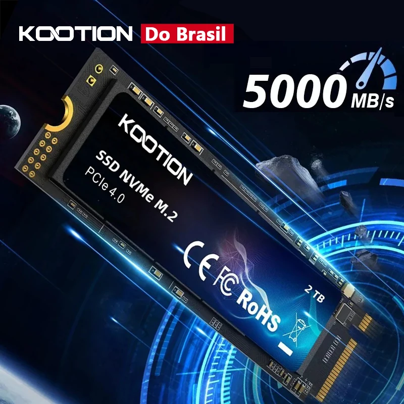KOOTION 5000 MB/s Gen4 SSD NVMe M.2 2280 2 TB TLC Disco rígido interno ...