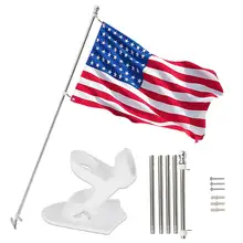 1.8m white flagpole