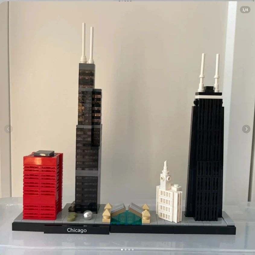 Creative Chicago Landmarks Model Building Blocks For Kids—21033 Moc Fun!