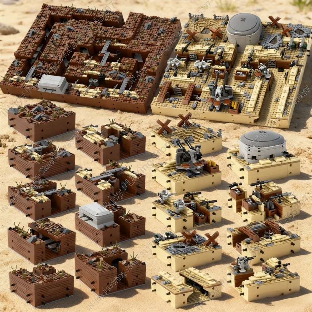 MOOXI Military Fortress WW2 Blockhouse Wars Battlefield Compatible ...