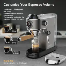 Semi-Auto Coffee Machine, Milk Frother, Espresso, Cappuccino, Perfect ...
