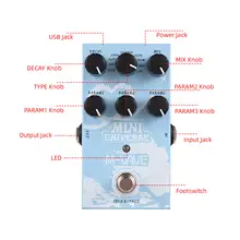 M-VAVE Guitar Effect Pedal Digital Reverb Pedal Digital Modeling ...