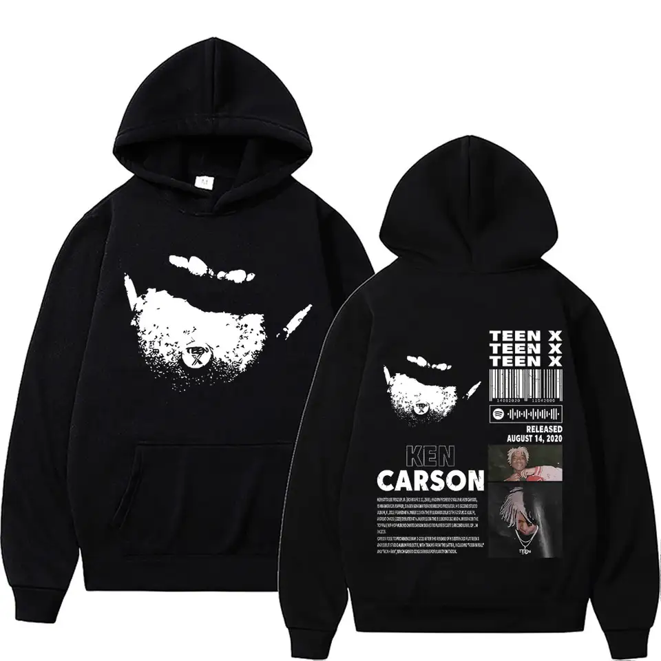 Rapper Ken Carson Sweatshirt, Oversized Hip Hop Style, Double-Sided Print.