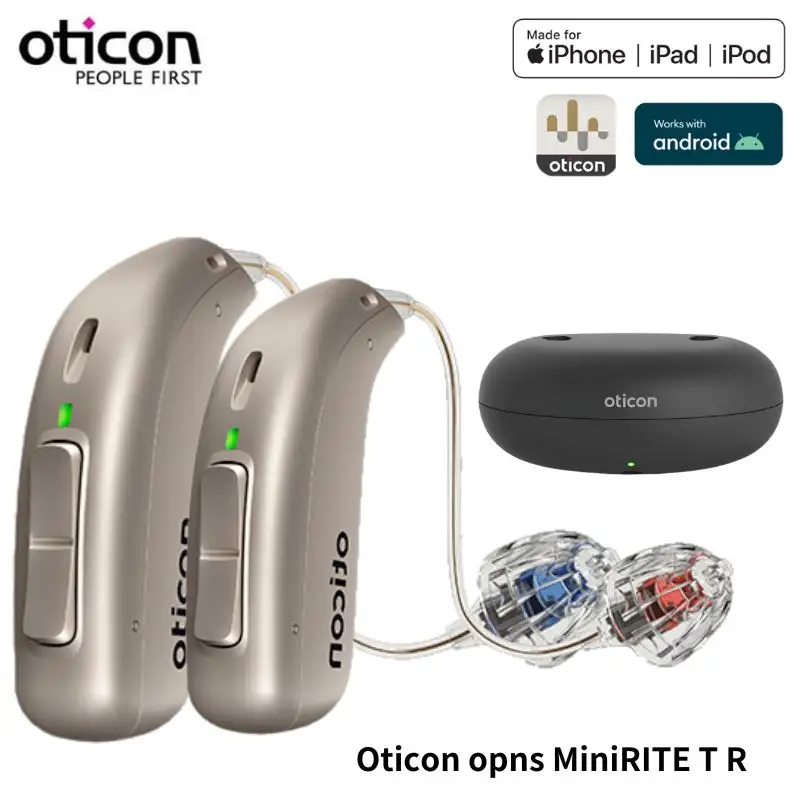 Programmable Oticon Hearing Aids, Bluetooth Rechargeable, 48 Channel Digital Minirite T R