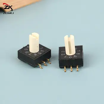 2Pcs RM3HAF-10 Rotary Dial Coding Switch 10 0-9 Coding Switch Patch 3:3 ...