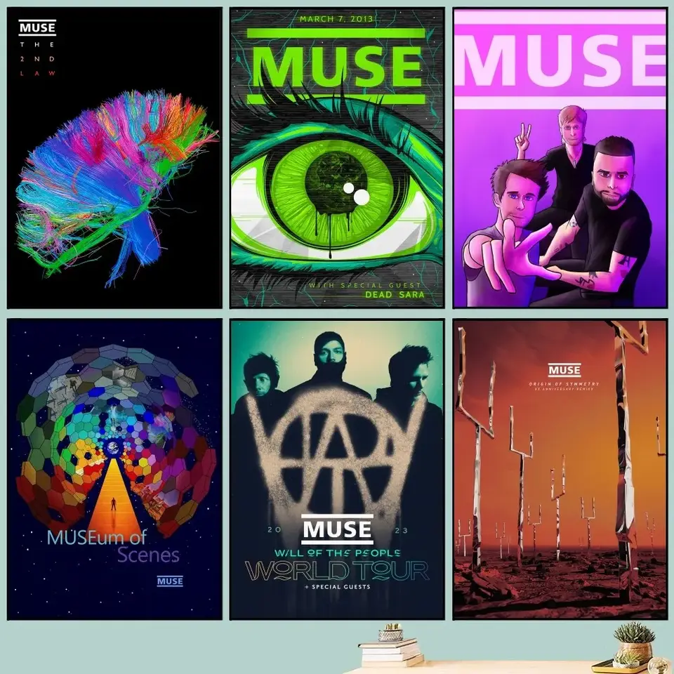 Muse Band Poster DIY Vintage Movie Poster Wall Art Painting Study ...