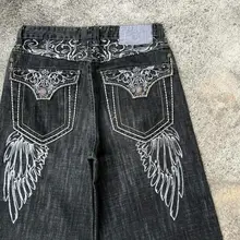 Y2K Street Fashion New Loose Big Boy Shorts Wing Pattern Printing men's ...
