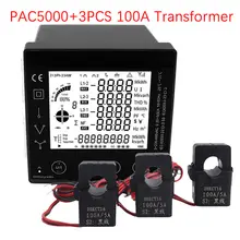 3 Phase Energy Consumption Meter Smart kwh Electric Power Meter With CT ...