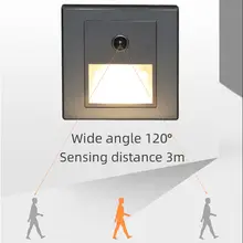 Infrared Motion Sensor Stair Lights Indoor Outdoor Stair Step Wall Lamp ...