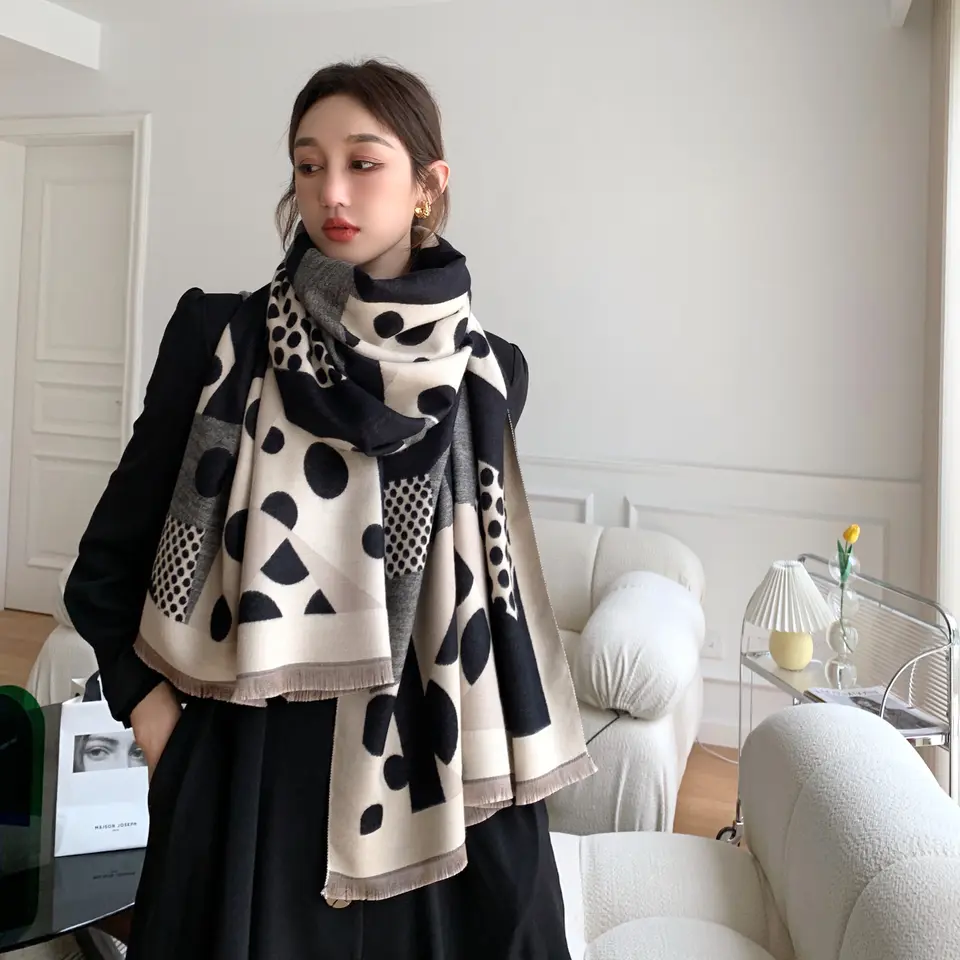 Luxury Double-Sided Cashmere Feel Winter Scarf, Warm And Stylish.
