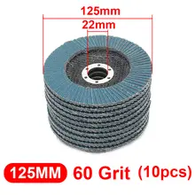 10Pcs 5" 125mm Angle Grinder Sanding Discs 40/60/80/120 Grit Grinding ...