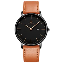 Mens Watch Minimalist Fashion Simple Wrist Watch Analog Date with ...