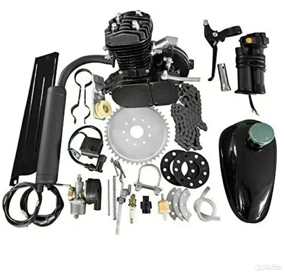 High-Power 80Cc Motor Kit For Bicycles, 2-Stroke Engine.