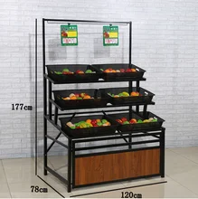 Supermarket fruit and vegetable shelf display shelf storage shelf ...