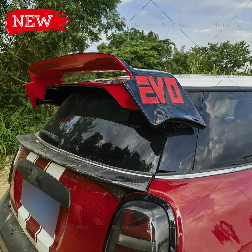 EVO Aero Super GT Spoiler For Mini F56 Cooper/S/JCW Carbon Fiber Glass ...