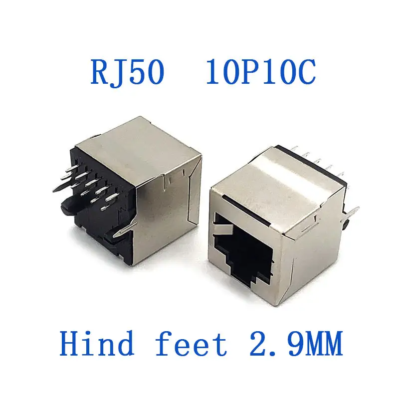 10Pin Rj50 Modular Pcb Jack Female Connector, 10P10C Lan Adapter, 10Pc ...