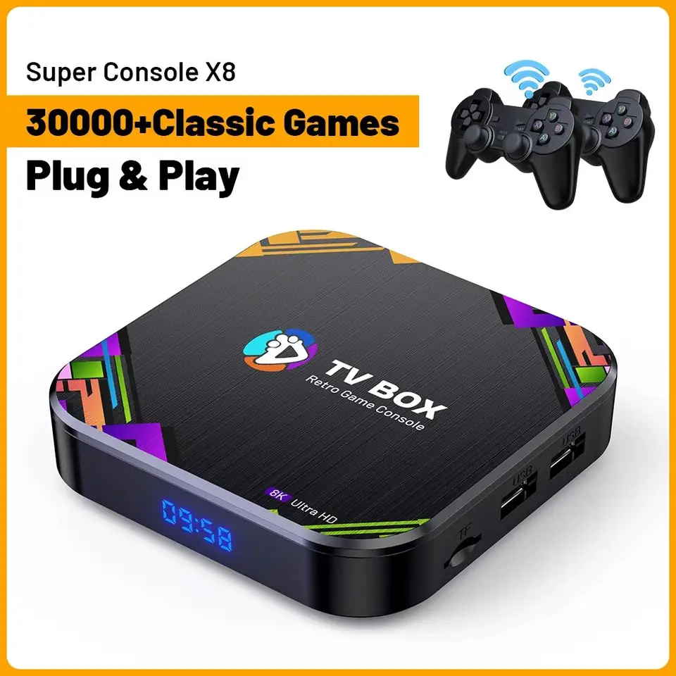 Kinhank Super Console X8 8K Hd Retro Game Tv Box With 30,000 Games ...