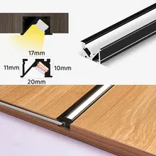 Aluminum Recessed Led Profile Invisible Hard Bar Light Strip Tube 12v ...