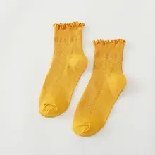 yellow ruffle socks