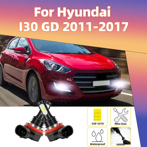 2 Uds Led Faros Antiniebla De Coche Para Hyundai I30 Gd 2011