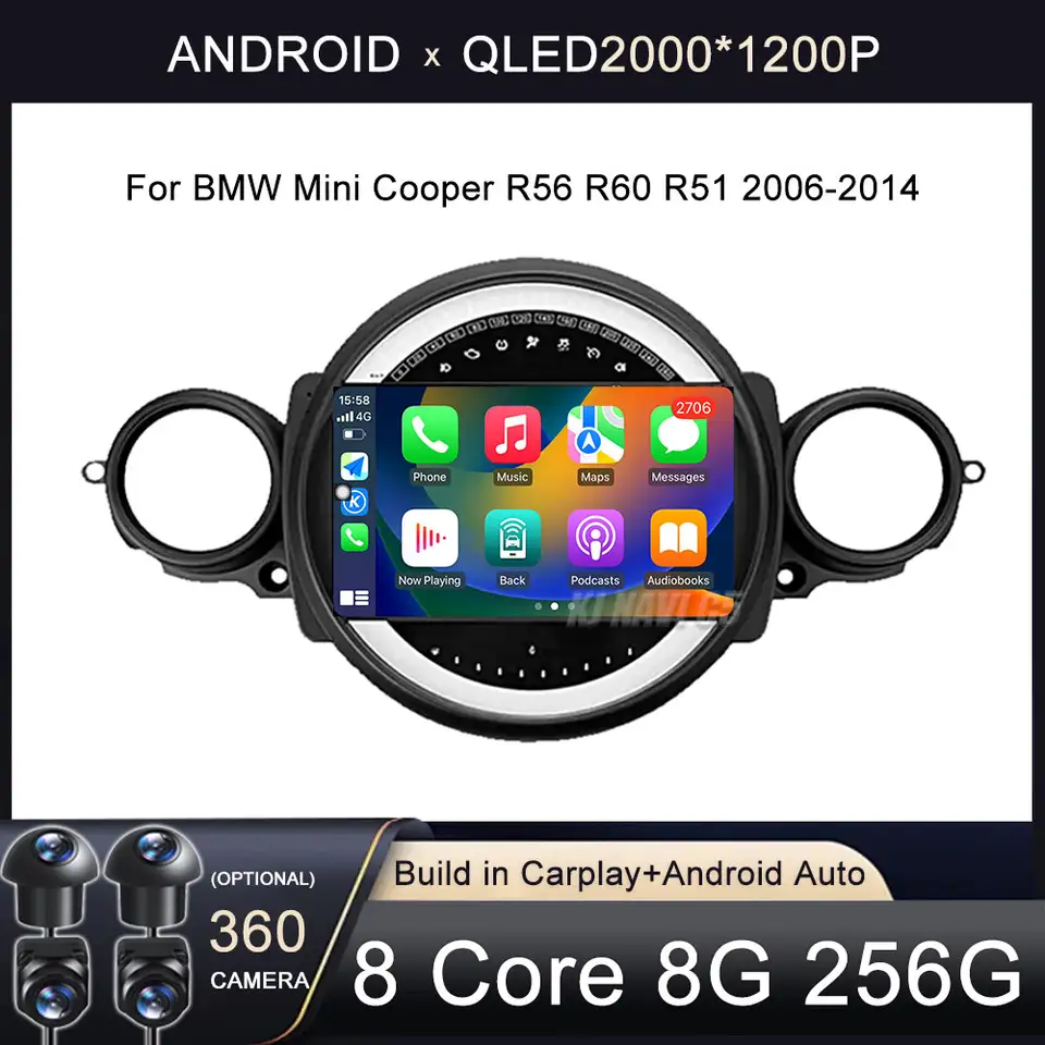 Bmw Mini Cooper R56-R51 Carplay Radio - Smart Navigation, Wireless Control!