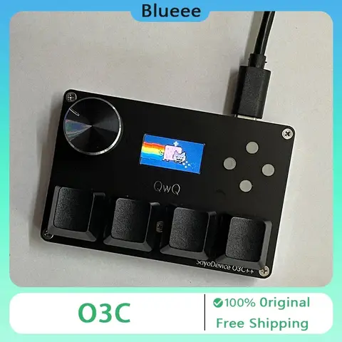 SayoDevice O3C Mini Keyboard Multifunctional Knob RGB Wired Keypad ...