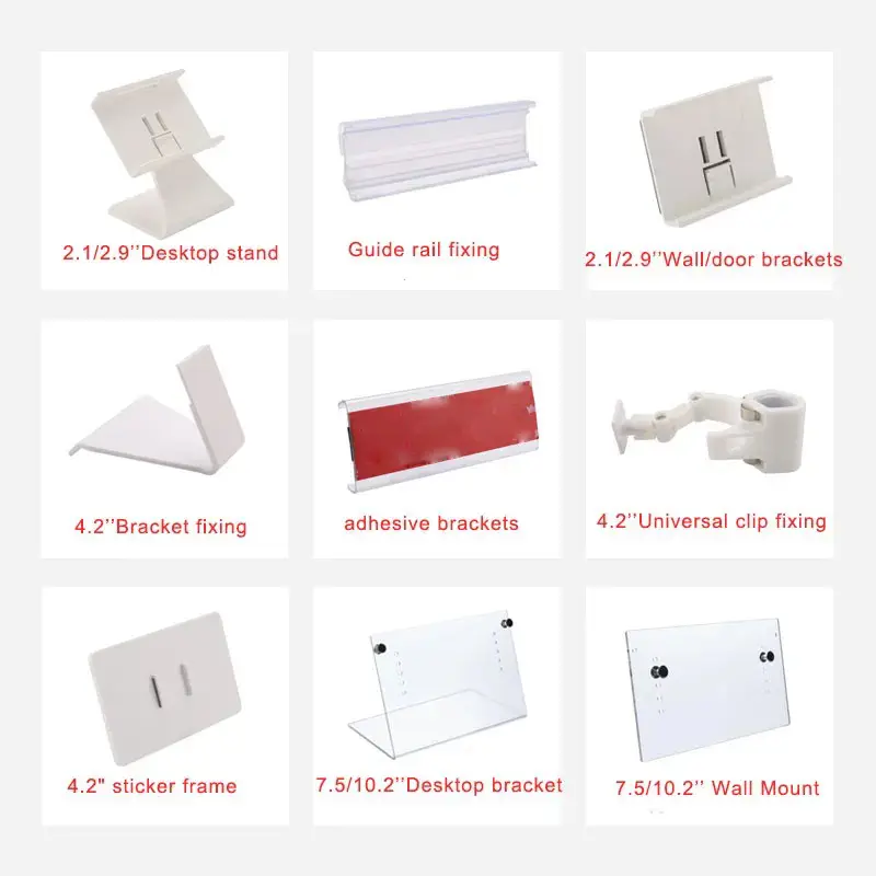Electronic Price Tag Bracket, Universal Clip, Adhesive And Wall Mount ...