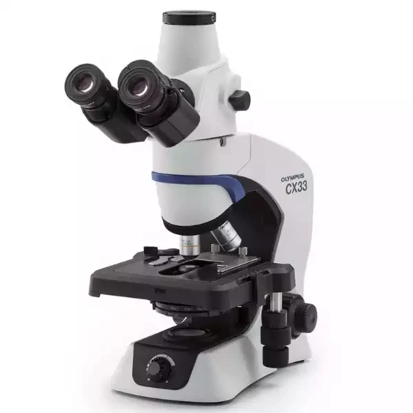 A microscope with a digital camera, suitable for biological and ...