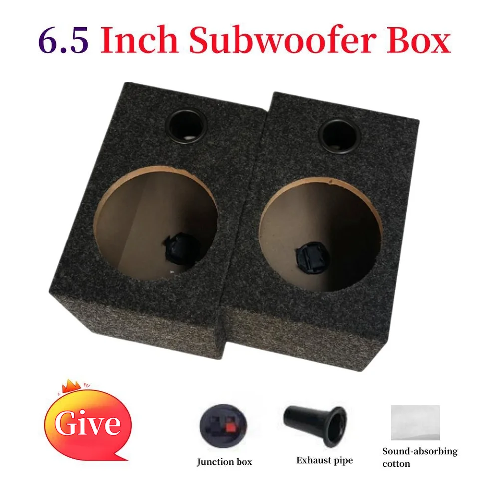 Thickened 6.5-Inch Subwoofer Box, Diy Car Audio Upgrade, 2Pc Set.