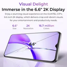 Oukitel C37 Ultra-Thin 6Gb 256Gb Android 13 Fhd+ 5150Mah 48Mp Smartphone