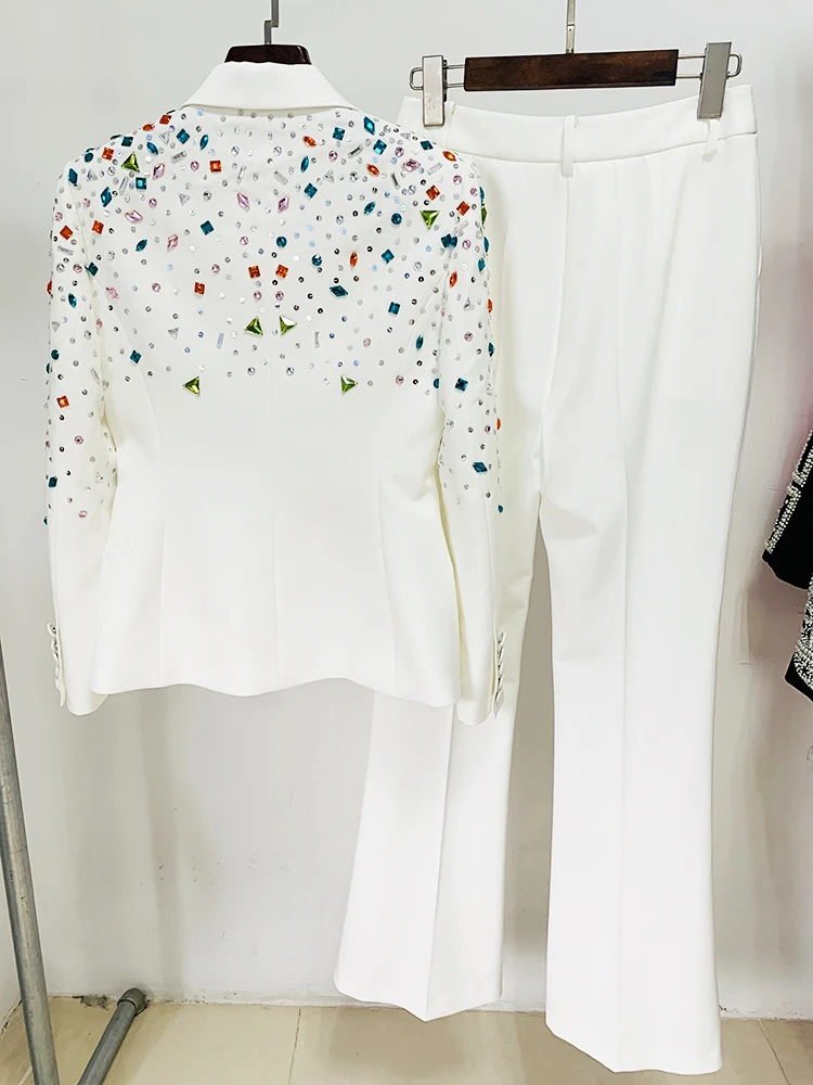 HIGH STREET Newest 2024 Designer Runway Fashion Suit Set Women's Slim ...