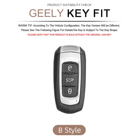 Funda de aleación de Zinc para llave de coche, carcasa para Geely ...