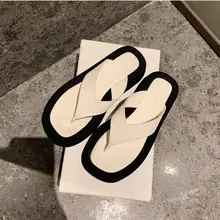 Classic Black/white Mixed color platform flip flops women thick bottom ...