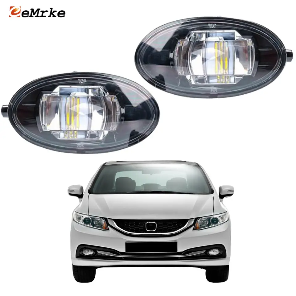 2X Upgrade LED Fog Lights Assembly for Honda Civic FB 2014 2015 Car PTF ...
