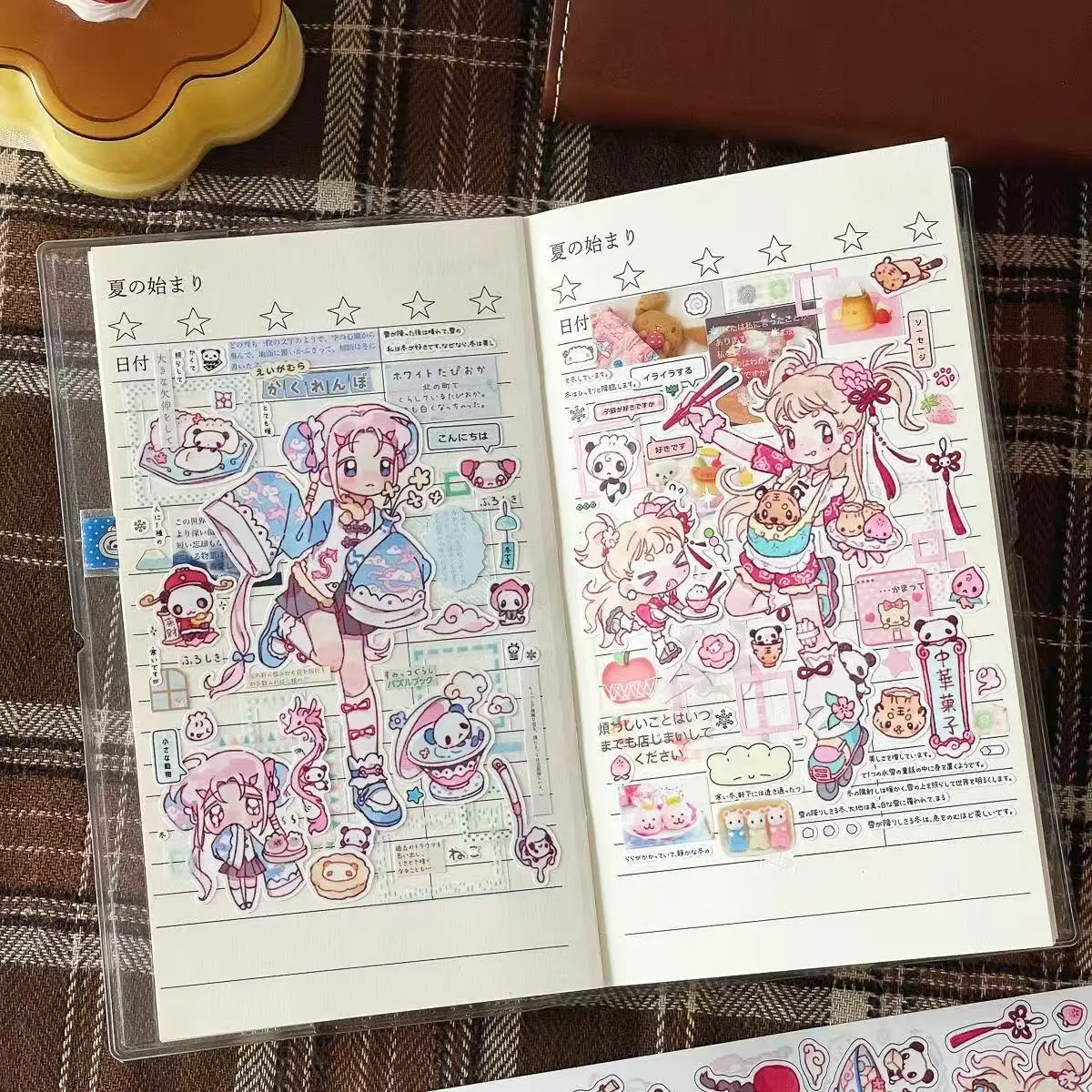 Japanese Stickers Variety Sakura Character Sticker Roll Ancient Showa ...