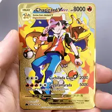 999999 Points HP Pokemon Metal Card Charizard Golden Metal Super Cards ...