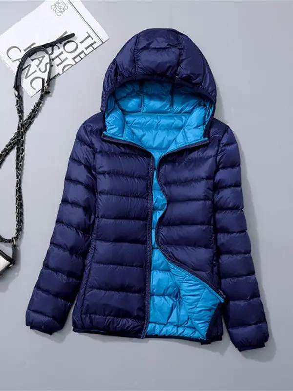 0-10℃ Women Light Weight Winter Jackets 2024 New Autumn Hooded ...