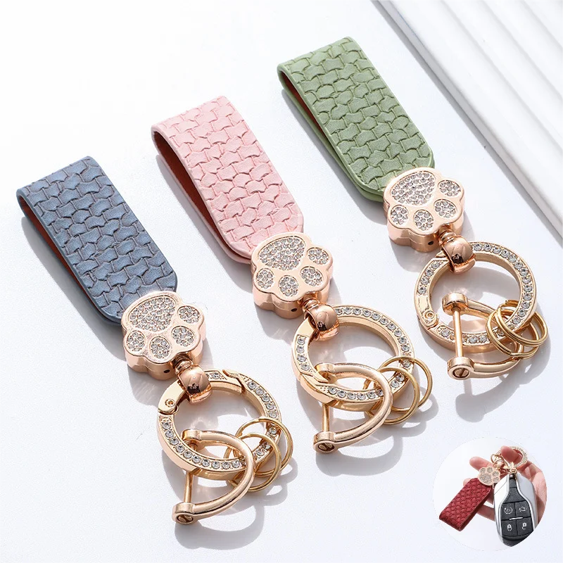 Luxury Pu Cat Paw Keychain, Couples Gift For Men & Women, Car Keys