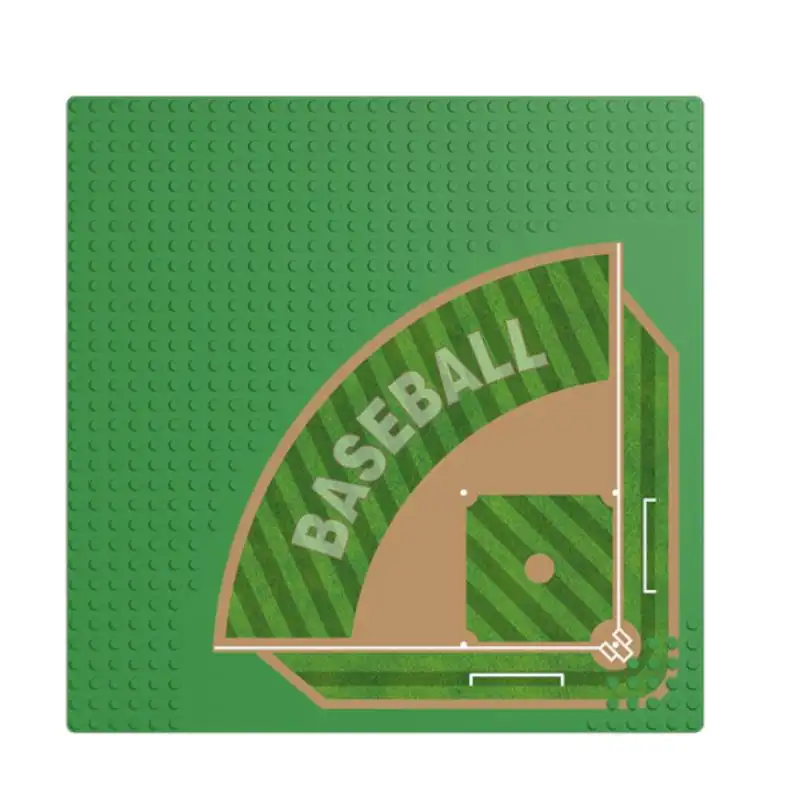 Diy Baseball Baseplate Building Blocks For Kids Christmas City Figures