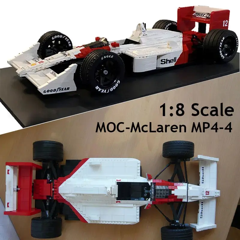Custom Formula One Car Building Blocks With V6 Engine For Diy Fun.