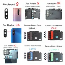Rear Back Camera Glass+Frame For Xiaomi Redmi 9 9A 9C 9T Camera Glass ...