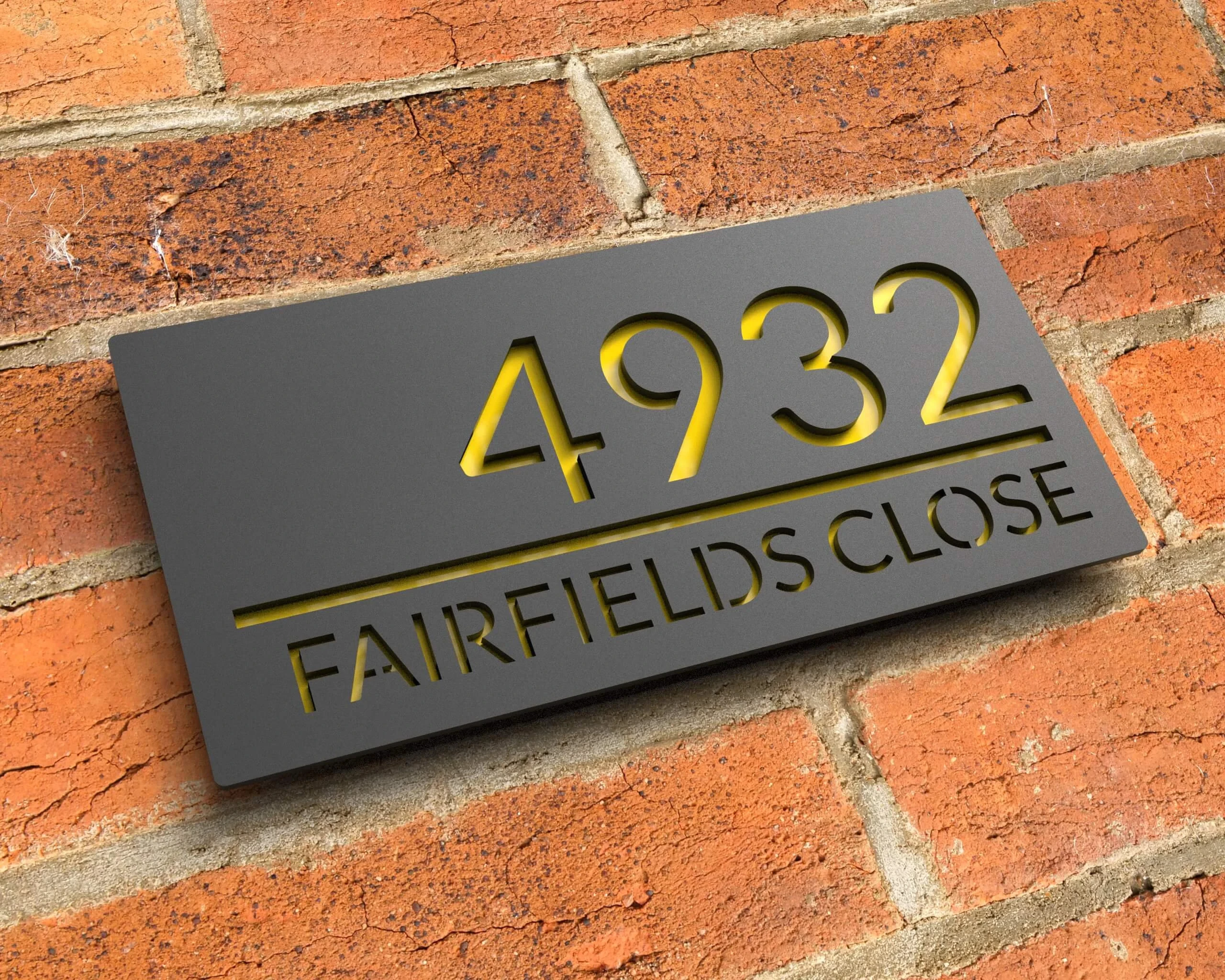 3D Floating House Number Plate Acrylic Outdoor Decor