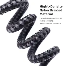 TOPK Magnetic Charging Cable 3A Micro USB Type C Cable with Led Light ...