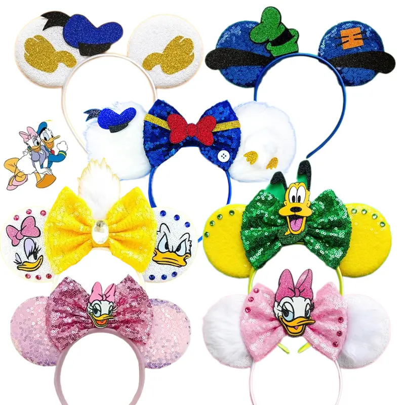 Cute Mickey Mouse Ears Headbands For Baby Girls | Daisy Duck Hairbows ...