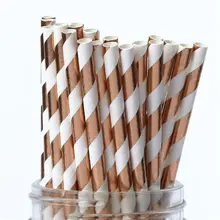25/50/100pcs Romantic Paper Straws Biodegradable Vintage Retro Floral ...