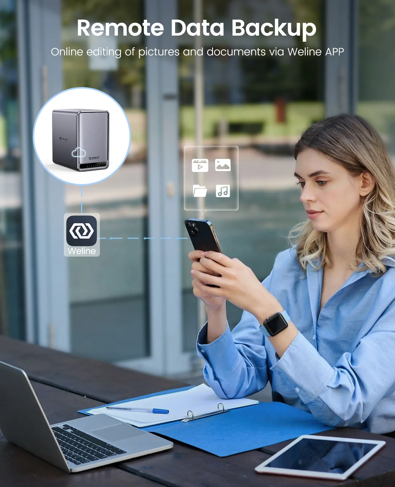ORICO Personal Network Attached Storage Support Remote Access Share ...