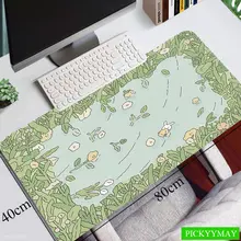 Cute Plant Grass Speed Locking Edge Large Natural Rubber Mouse Pad ...