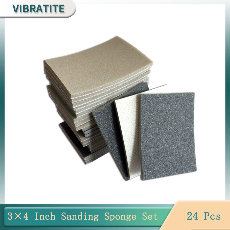 Ultra Fine 3*4 Inch Sanding Sponges, 24 Piece Set For Smooth Surfaces.