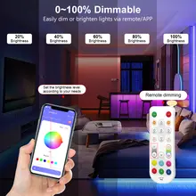 RGBW Addressable COB LED Strip 24V SPI RGBIC+3000K LED Strip RGBWW IC Dream Color LED Light ...