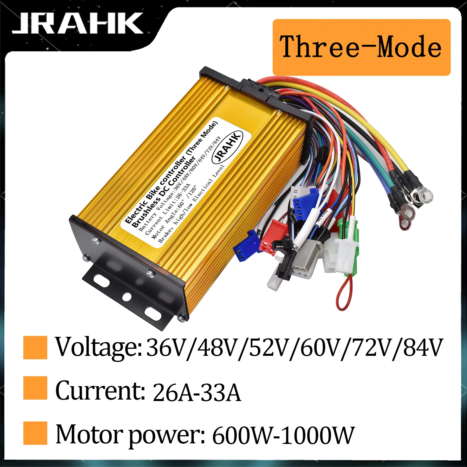 JRAHK 36V-84V Sine E-Bike Controller Brushless DC Electric Scooter 600W ...